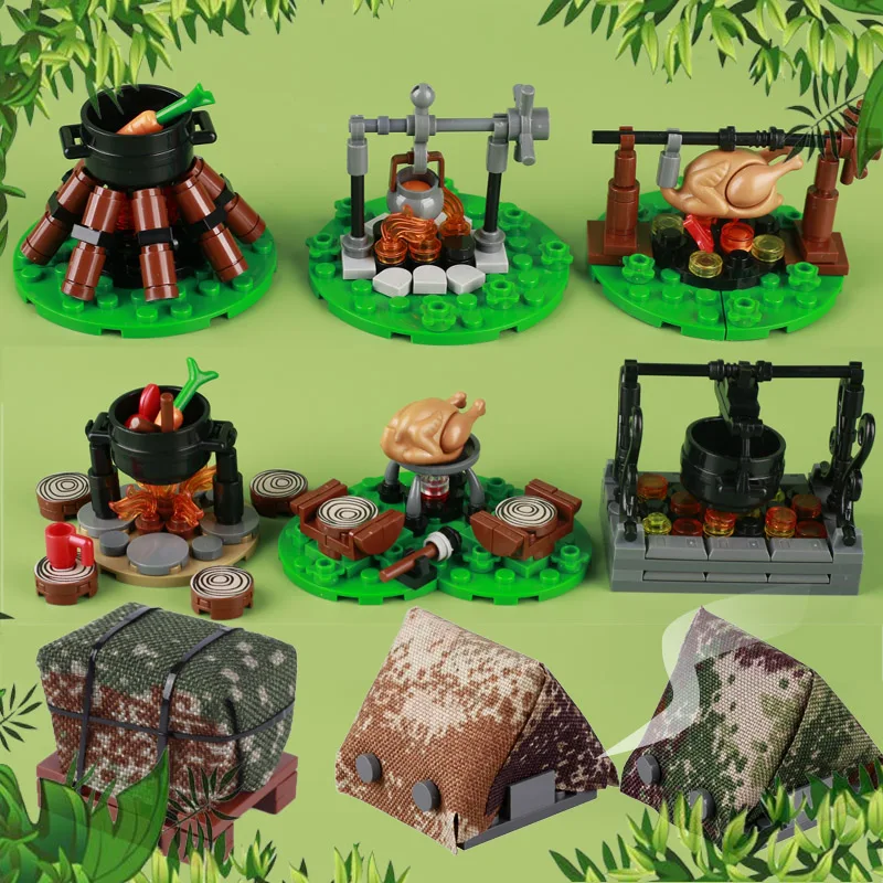 Military Building Block | Ww2 Building Blocks | Army Block Tent ...