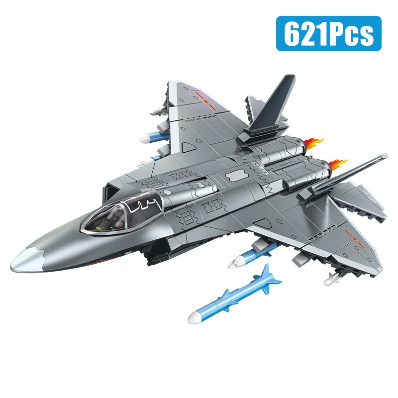 Technical-621Pcs-J35-Shipborne-Aircraft-Model-Building-Blocks-Military ...