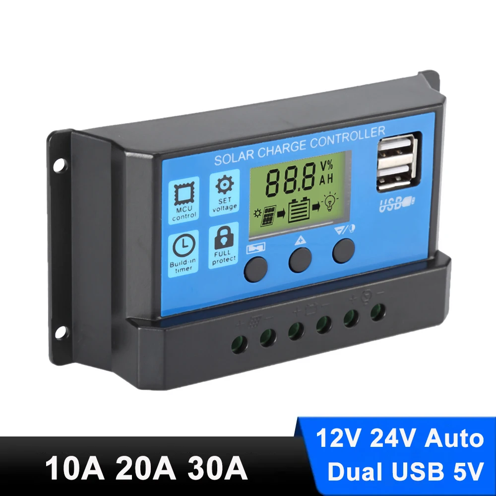 12V-24V-Solar-Charge-Controller-10A-20A-30A-PV-Regulator-PWM-Solar ...