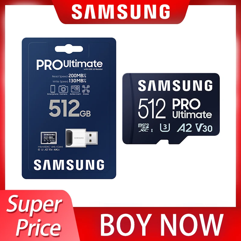 100-Original-Samsung-Memory-Card-128GB-256GB-512GB-PRO-Ultimate-Micro ...