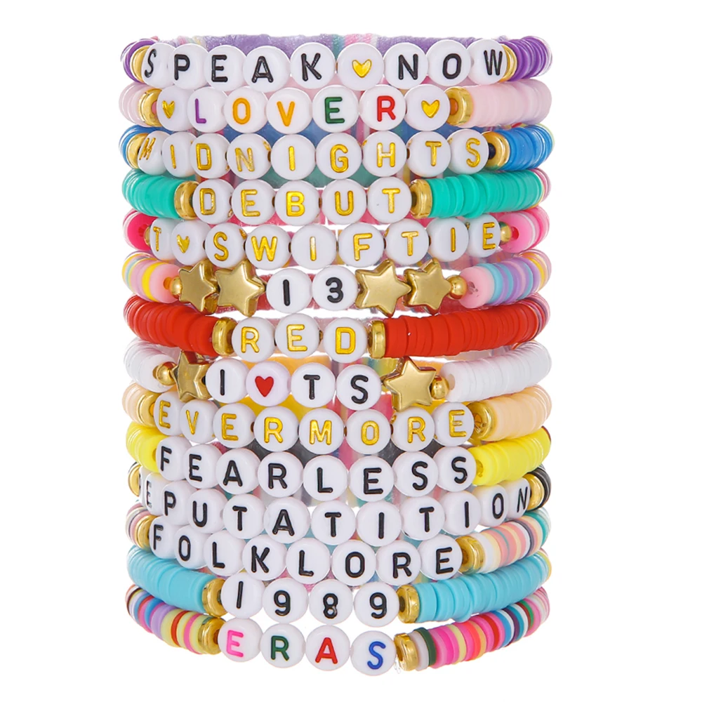 14Pcs-Letter-Bracelets-Singer-Inspired-Friendship-Bracelet-Set-for ...