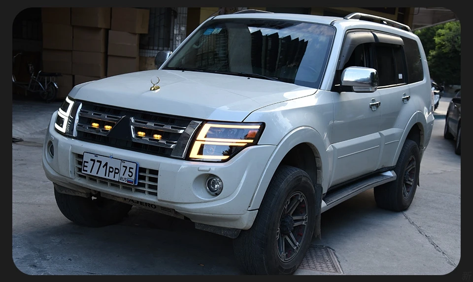 Pajero V93 Headlights 2006-2020 V97 LED Headlight Montero V87 V95 Dynamic Signal Animation DRL ...