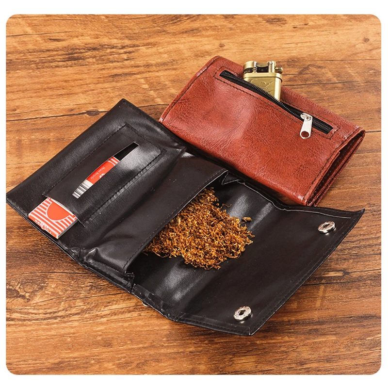 Retro-PU-Leather-Tobacco-Pouch-Case-Bag-sigaretta-fumatori-Paper-Tips ...