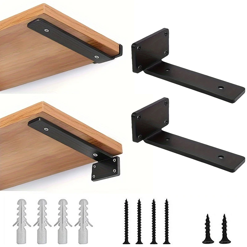 2-4PCS-Iron-Wall-Triangle-Brackets-Wall-Shelf-Wall-Mounted-Divider ...