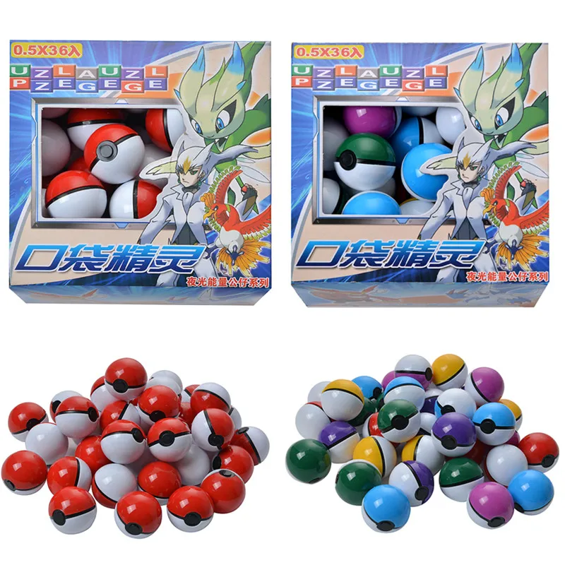 36-pz-set-3-Cm-PokeBall-Model-Toys-Pokemon-Anime-Figure-Pikachu-Pocket ...