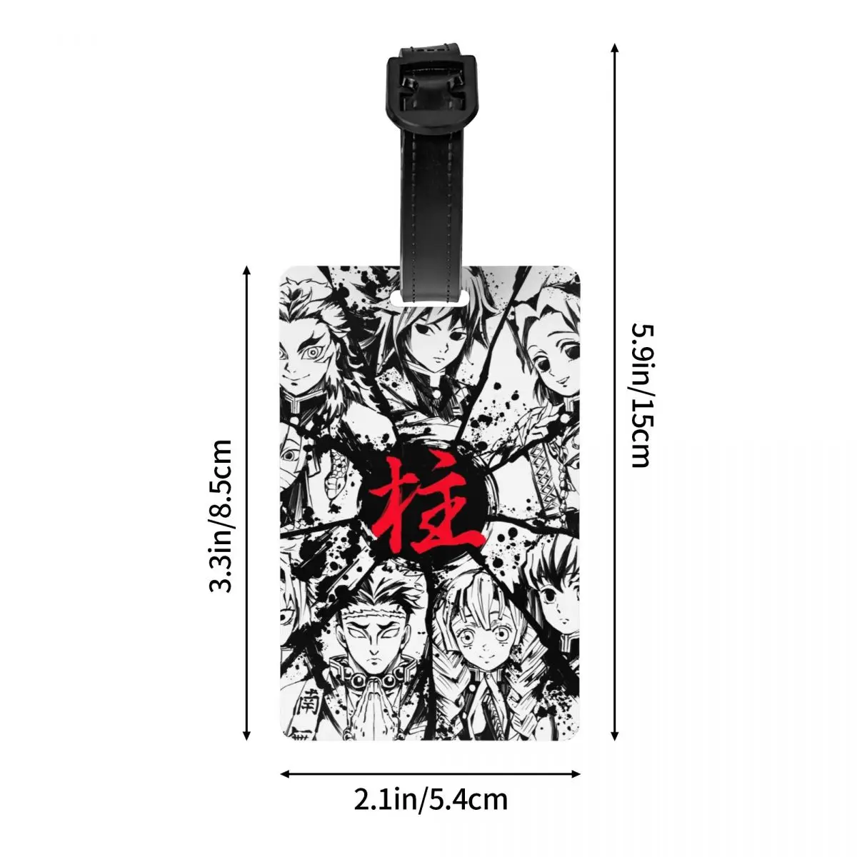 Custom Manga Demon Slayer Luggage Tag With Name Card Kimetsu No Yaiba ...
