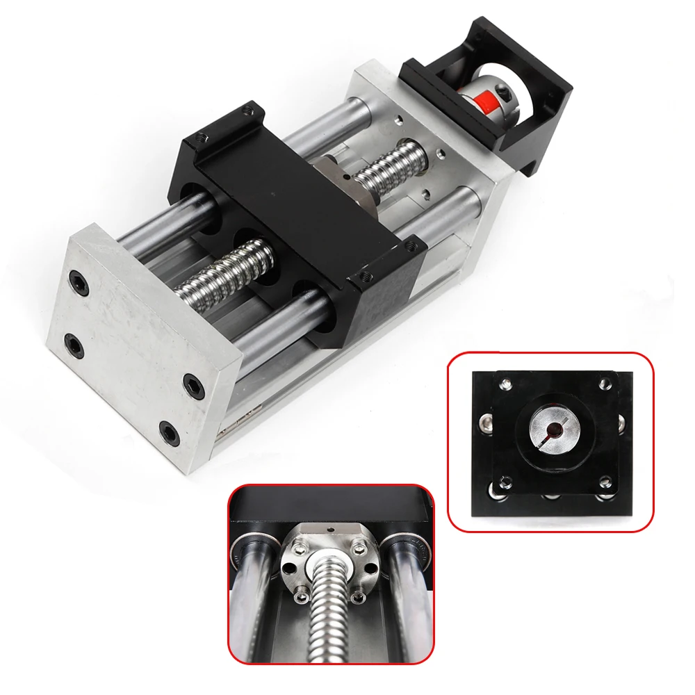 4in-100mm-Manual-Sliding-Table-SFU1605-Ball-Screw-Linear-Rail-Sliding ...