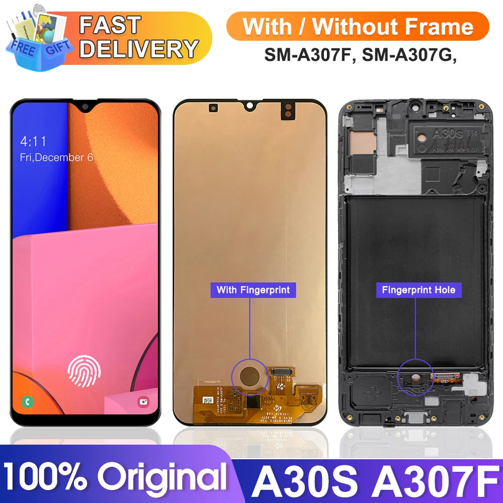 For Samsung Galaxy A30s Lcd Touch Screen Digitizer Assembly Display For ...