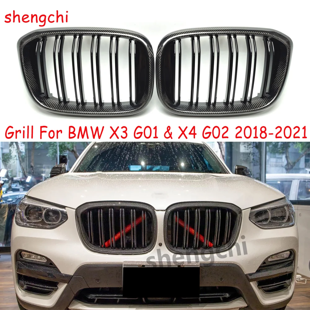 G01-Real-Carbon-Fiber-Front-Bumper-Grille-For-BMW-X3-X4-G01-G02-Pre-lci ...