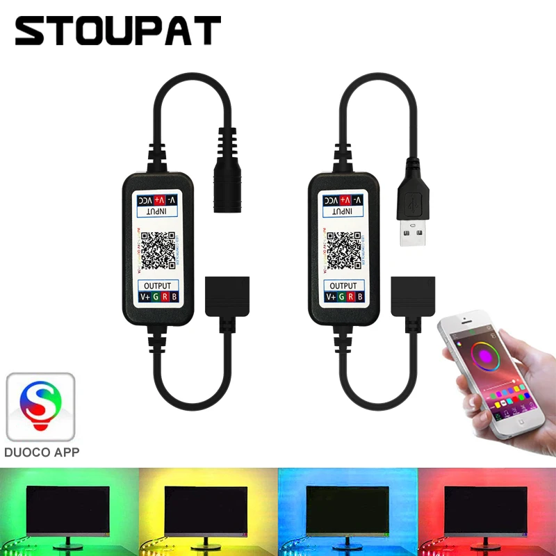 Led Controller Rgb 5v 12v Dc - Mini Led Strip Light Rgb Controller ...