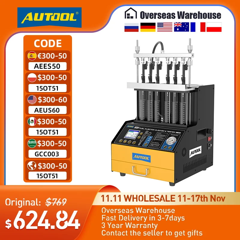 AUTOOL-CT500-GDI-EFI-FEI-Fuel-Injector-Cleaner-Tester-Machine-6 ...