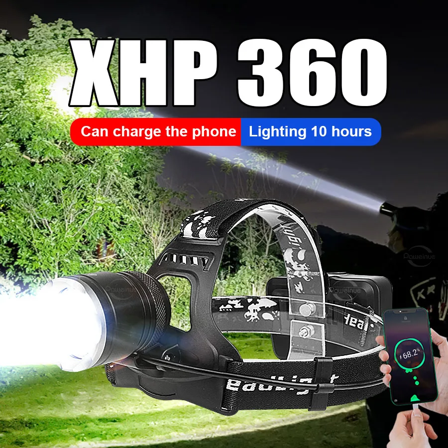 XHP-360-High-Power-Rechargeable-Headlight-Waterproof-18650-Head-Lamp ...