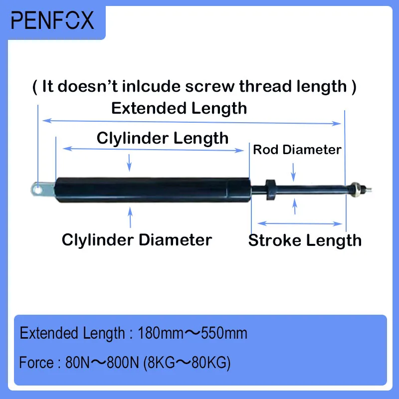 1PC-Customized-Hydraulic-Gas-Spring-Strut-Controllable-Air-Spring-Seat ...