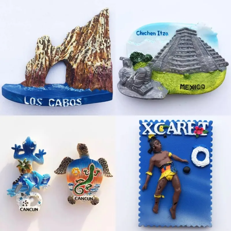 Mexico-Fridge-Magnets-Cancun-Los-Cabos-Tourist-Souvenirs-Chichen-Itza ...
