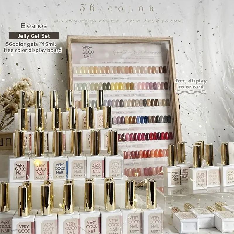 Eleanos-Icy-Gel-Nail-Polish-56pcs-Set-Transparent-Winter-UV-Led-Gel ...