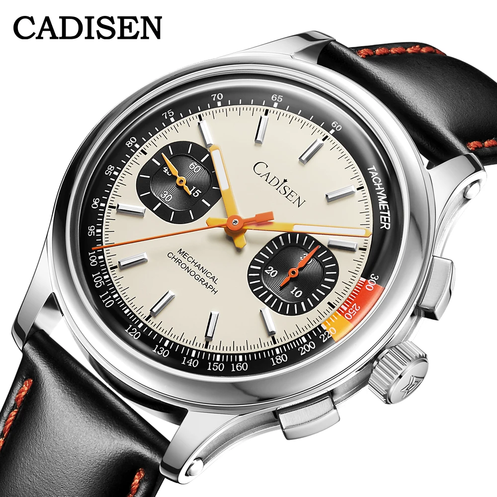 CADISEN Men's Watches Automatic Mechancial Watch For Men ST19 Movt Chronograph Sport 100M ...