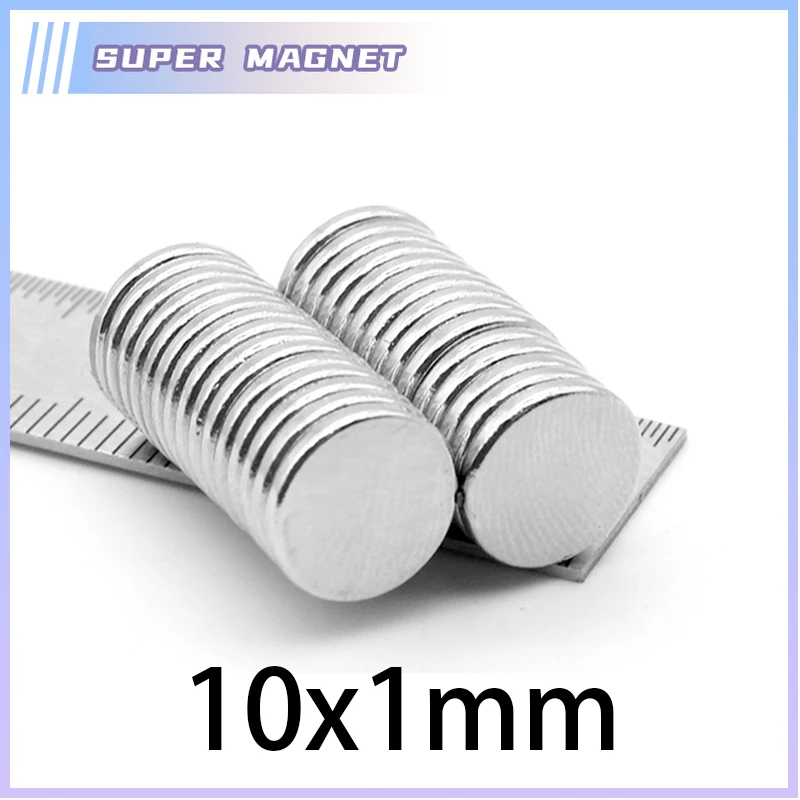 50-100-200-500-800PCS-10x1mm-Neodymium-Magnet-N35-Round-Super-Powerful ...