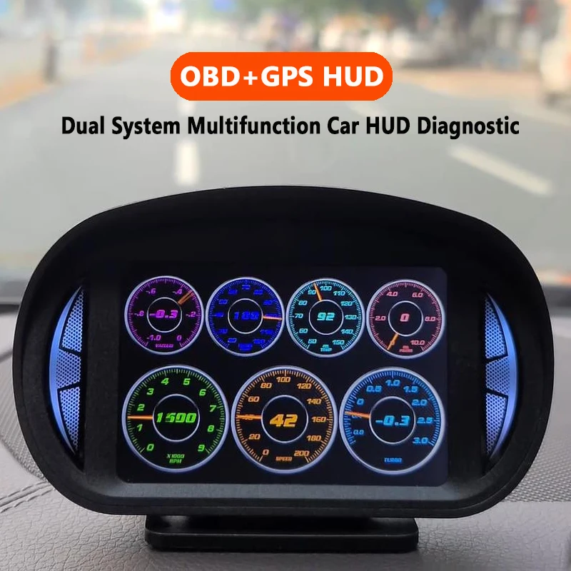 Multifunctional-OBD2-HUD-GPS-Head-Up-Display-Car-Slope-Meter ...