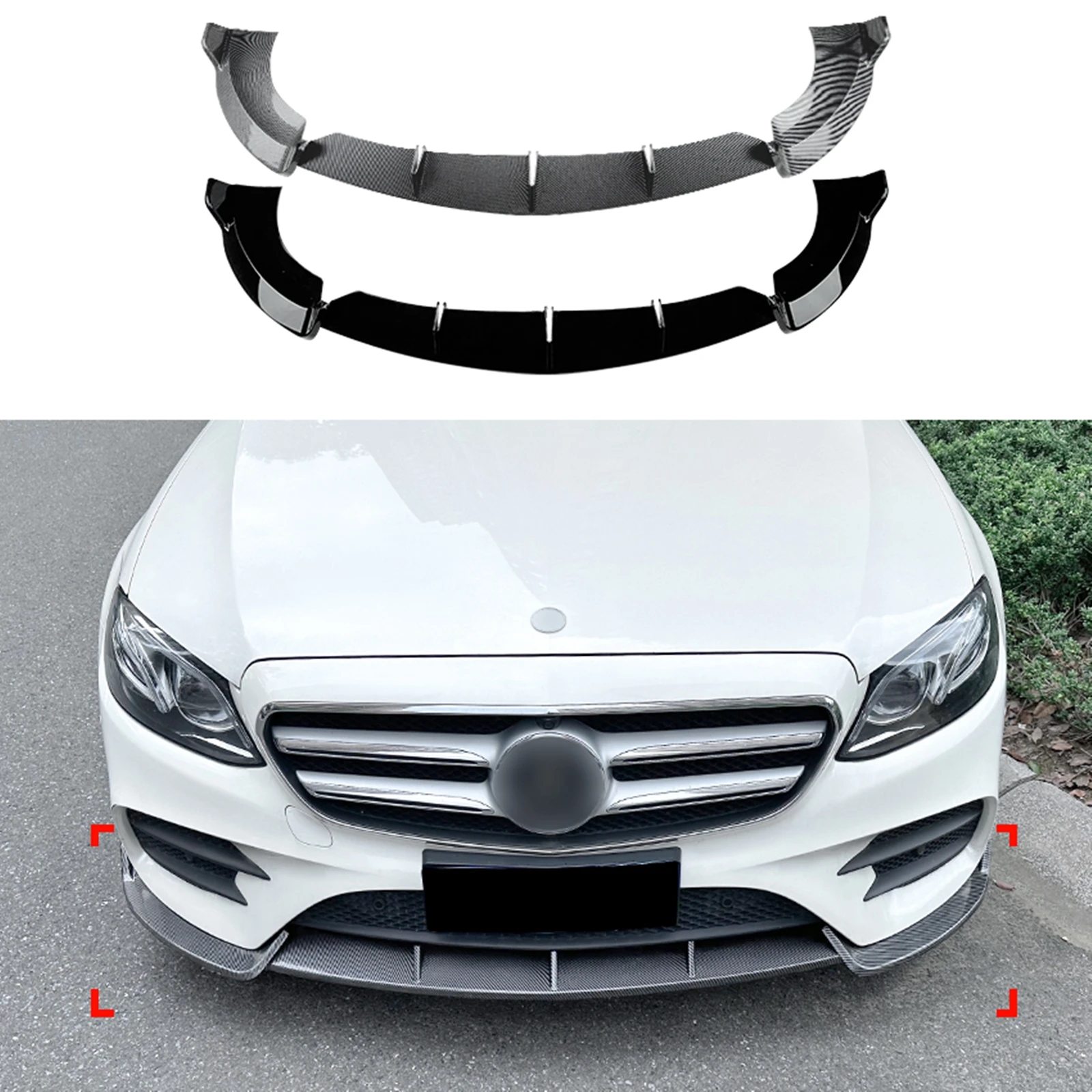 Car-Front-Bumper-Splitter-Lip-Lower-Spoiler-Blade-Auto-Kit-For-Mercedes ...