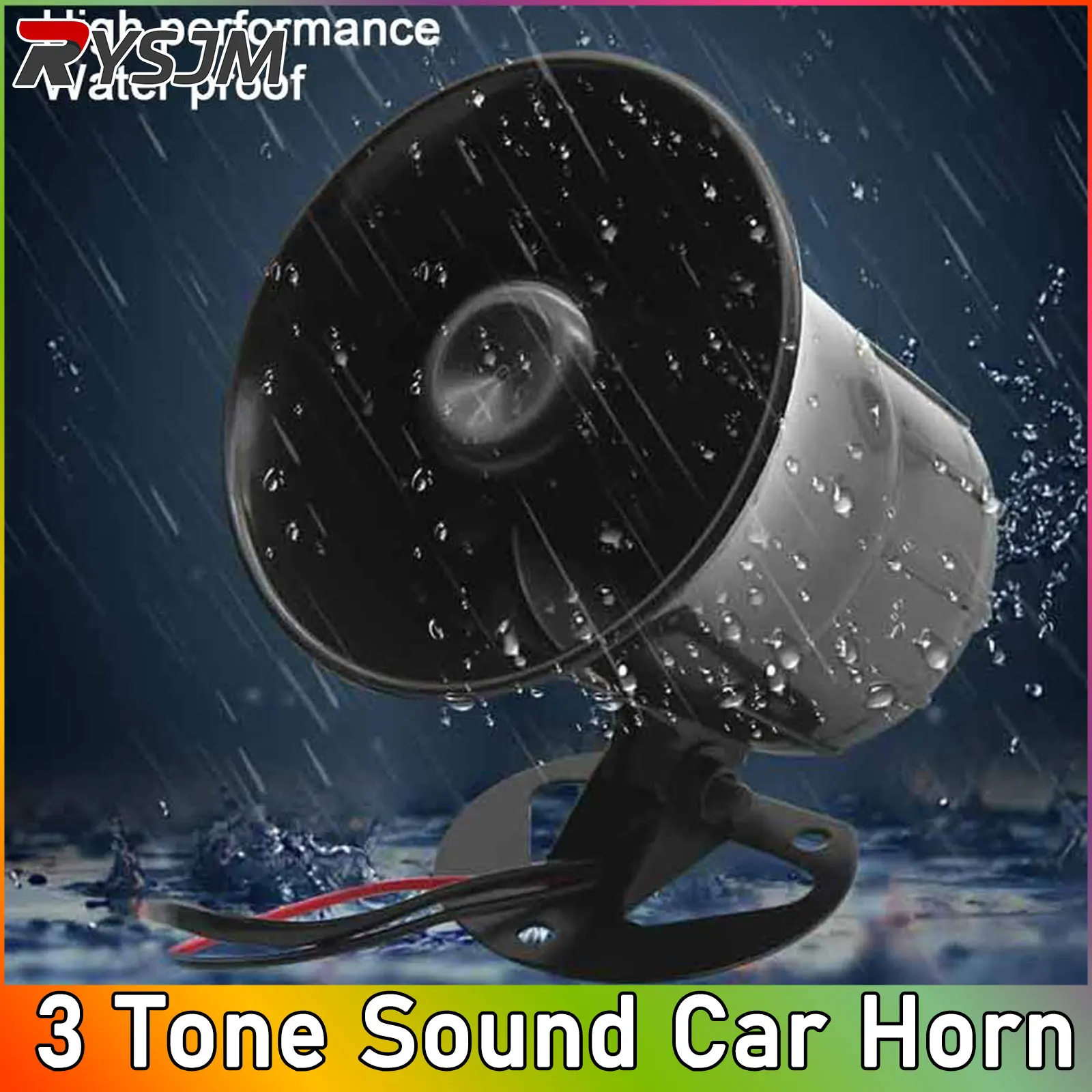 115dB 12V 3 Tone Sound Loud Car Horn 20W Motorcycle Warning Alarm ...