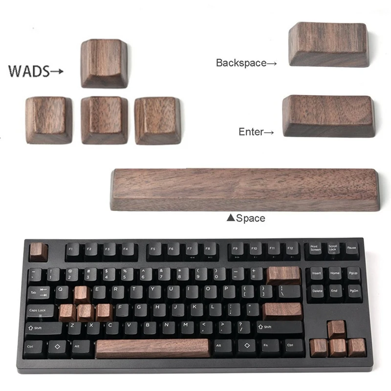 Walunt Wood Keycap Oem Is Highly Used For Mechanical Keyboard Keyboard ...