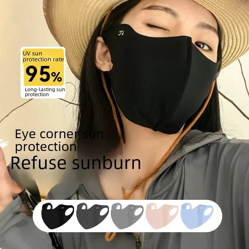 Upf50-Ice-Silk-Sunscreen-Face-Mask-Lightweight-Breathable-Uv-Protection ...