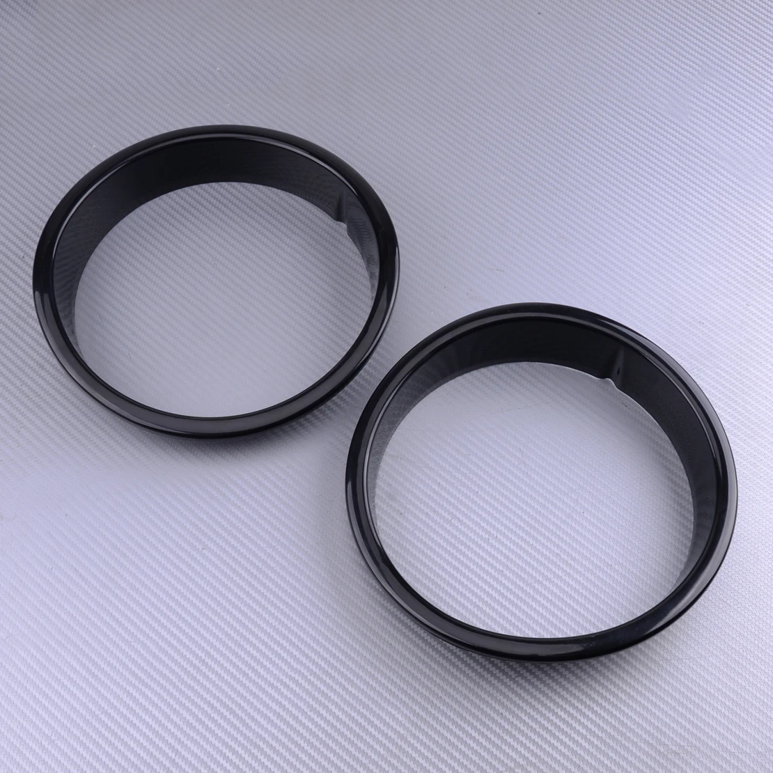 2Pcs-Black-Headlight-Head-Lamp-Ring-Bezel-Cover-Trim-Decoration-Fit-For ...