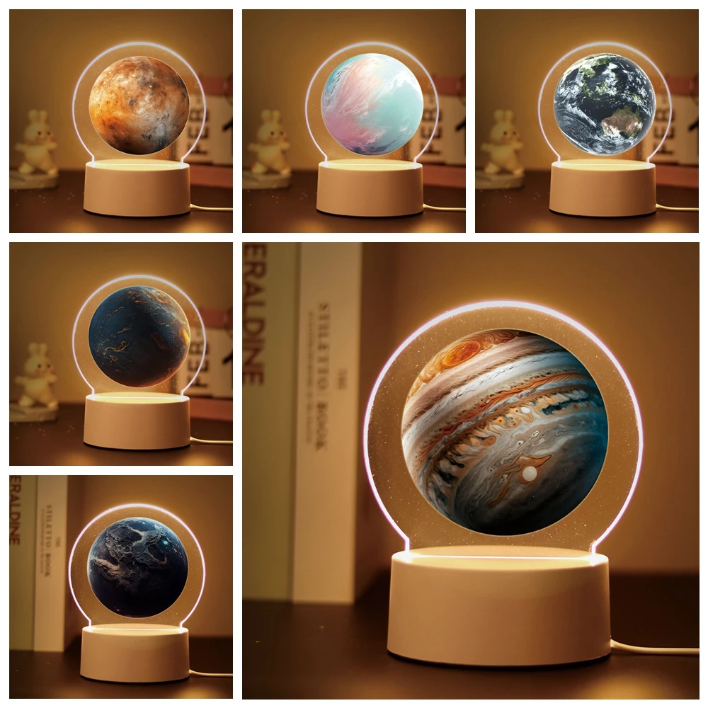 Creative-universe-planet-Night-Light-Mars-Table-Bedside-Lamp-For-Home ...