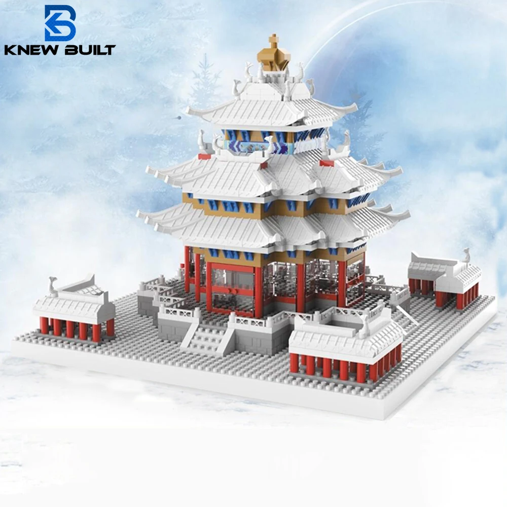 Knew-Built-Snowy-Tower-of-Ancient-Building-Blocks-China-Construction ...