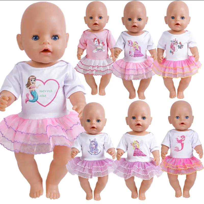 Baby New Born Doll Clothes Fit 17 Inch 43cm Dolls Fashion Mermaid ...