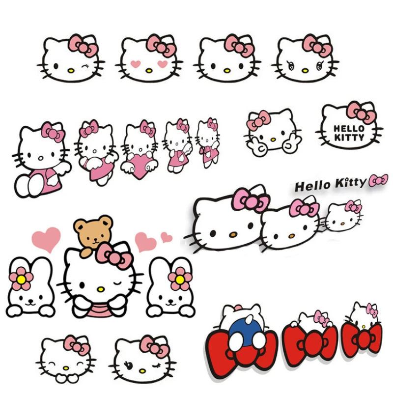 Hello Kitty Cute Accessory | Glass Motorcycle Stickers - Animation ...