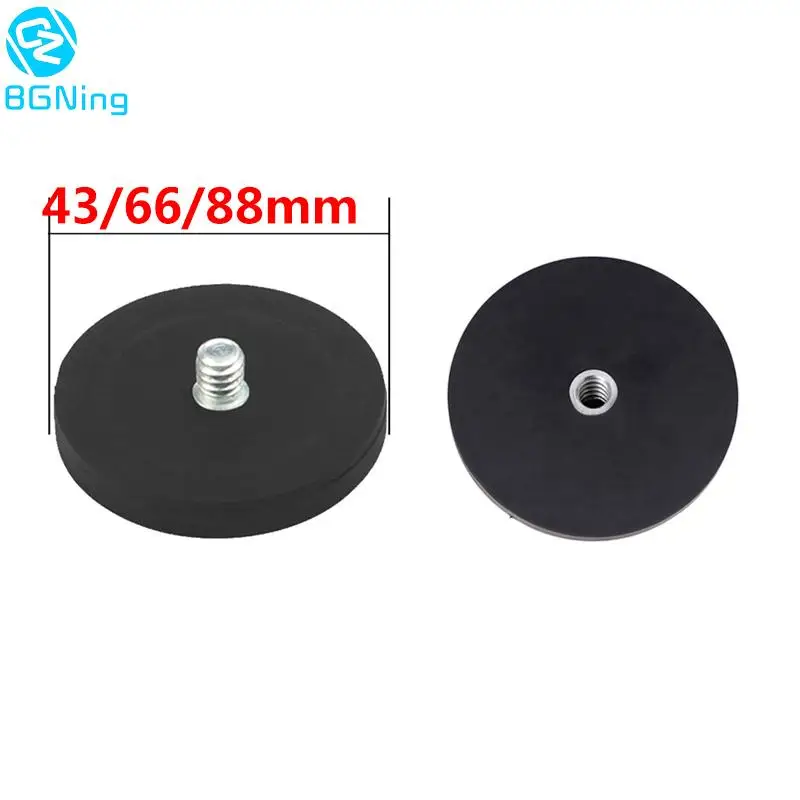 D88/D66/D43mm 1/4 Flat and Bolt Magnetic Magnet Car Suction Cup Base ...
