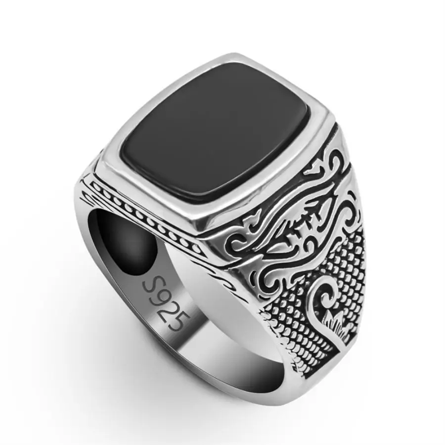 Wholesale-925-Sterling-Silver-Male-Ring-Vintage-Turkish-Finger-Ring ...