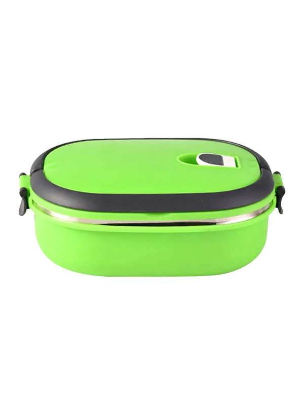 Single-Two-Layers-Rectangle-Stainless-Steel-Lunch-Box-Insulated-Bento ...