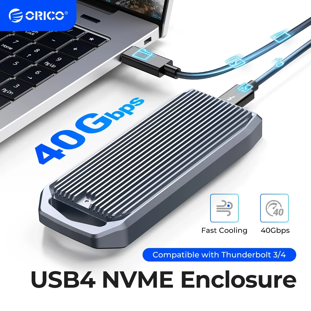 ORICO-USB4-M-2-casing-SSD-40Gbps-M2-NVMe-casing-kompatibel-dengan ...