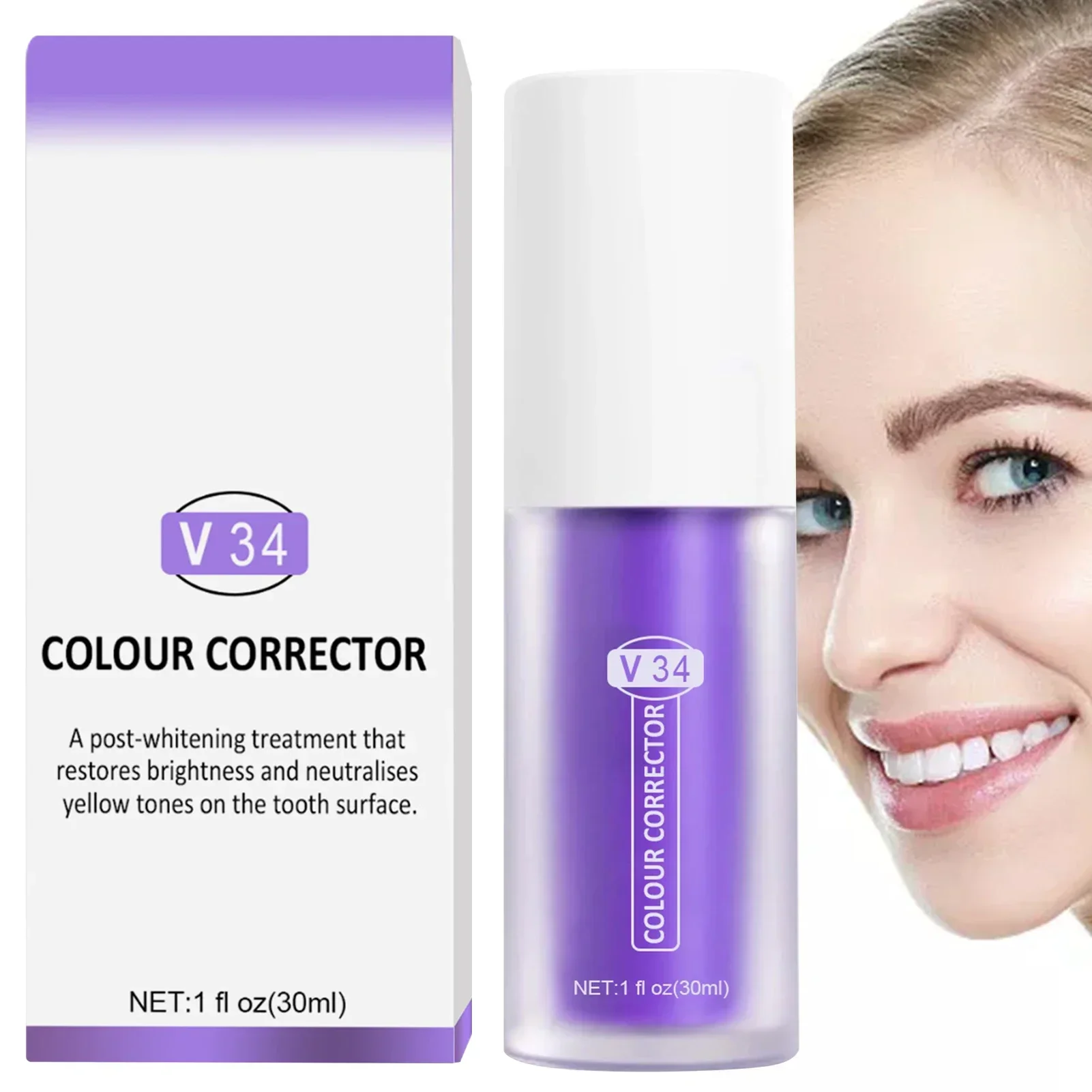 V34-Teeth-Whitening-Cleaning-Toothpaste-Reduces-Yellowing-Repair-Clean ...
