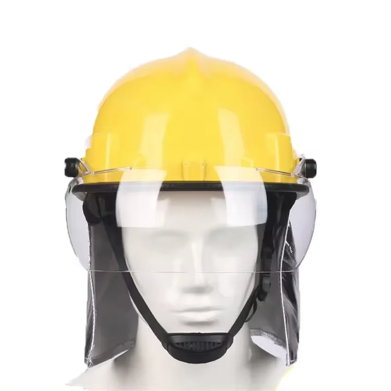 Firefighter-Helmet-Safety-Helmet-Yellow-Rescue-Helmet-with-Flame ...