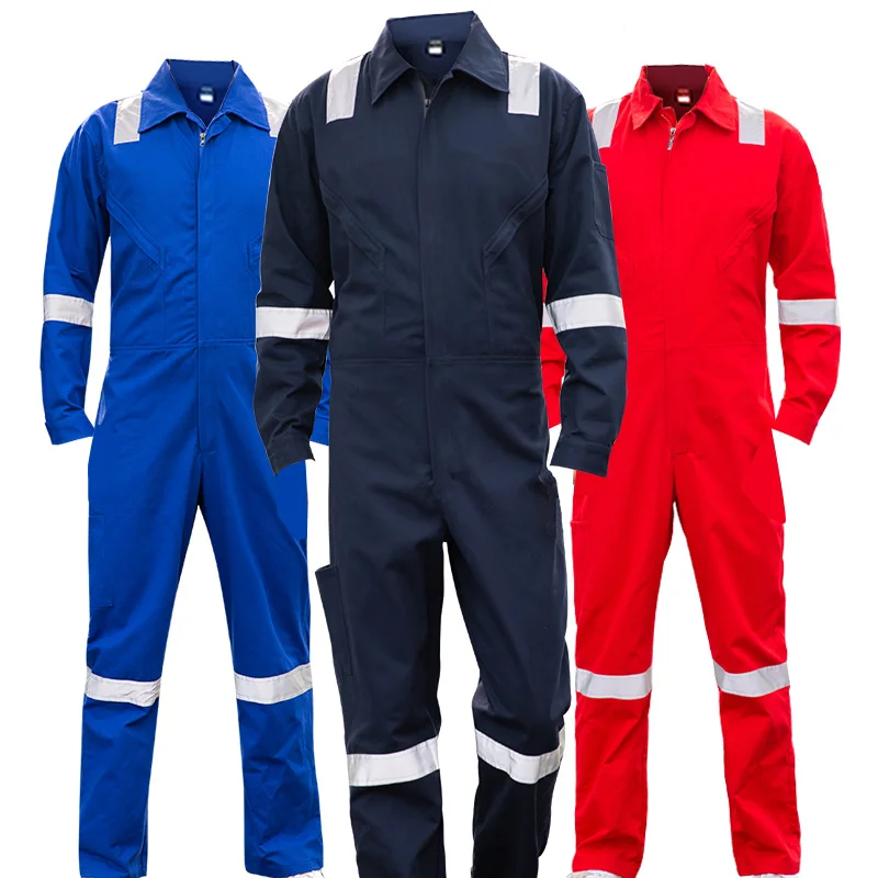 Hot-100-Cotton-Workwear-Coveralls-One-Piece-Construction-Work-Clothes ...