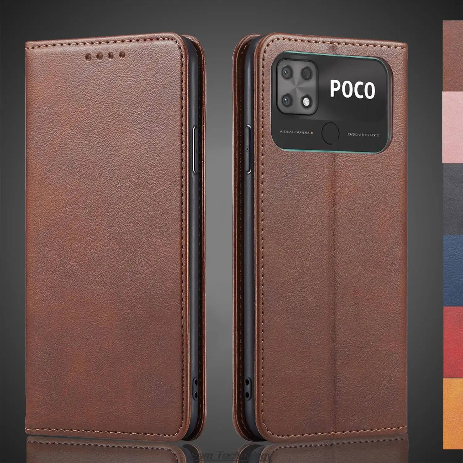 Magnetic attraction Leather Case for Xiaomi POCOPHONE POCO C40 Holster ...