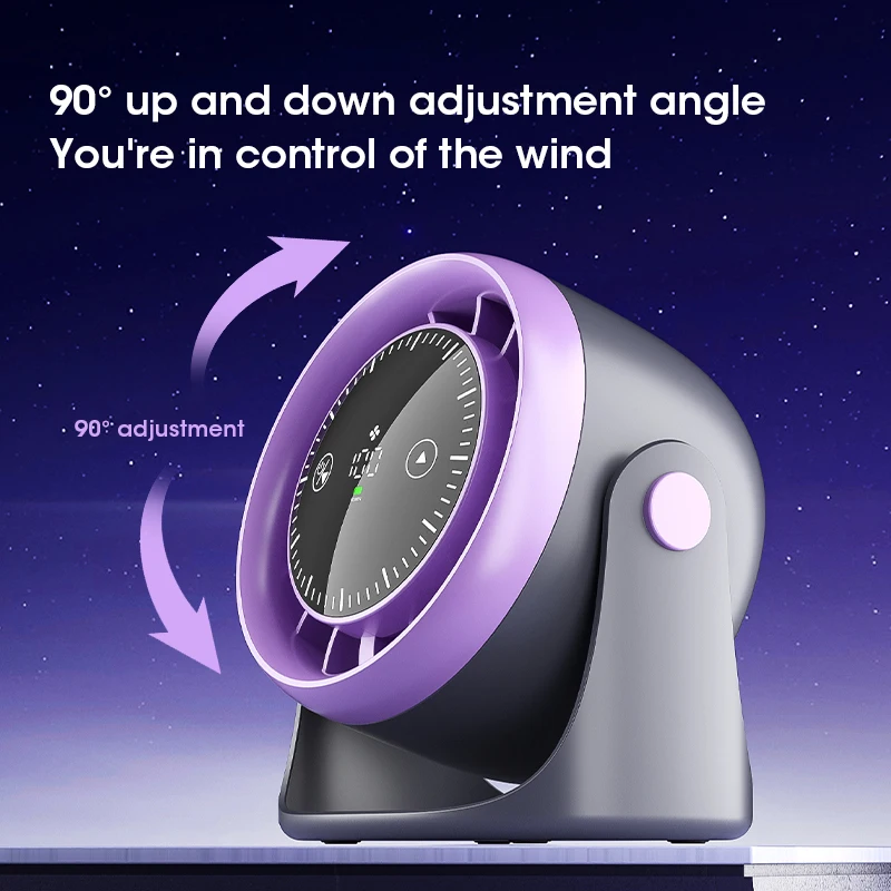 High-Speed Desktop Fan 100 Speed Adjustable Wall-Mounted Digital ...