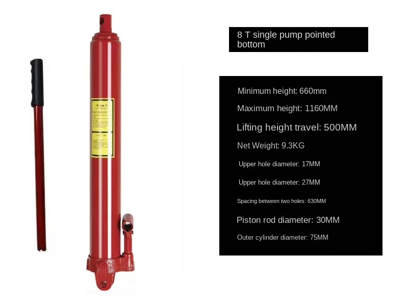 8 Ton Hydraulic Jack Repair Tool Long Ram Manual Replacement 8T Engine ...