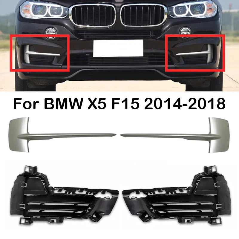 Car-Front-Bumper-Fog-Lamp-Grill-Trim-Fog-Light-Frame-Cover-Matte ...