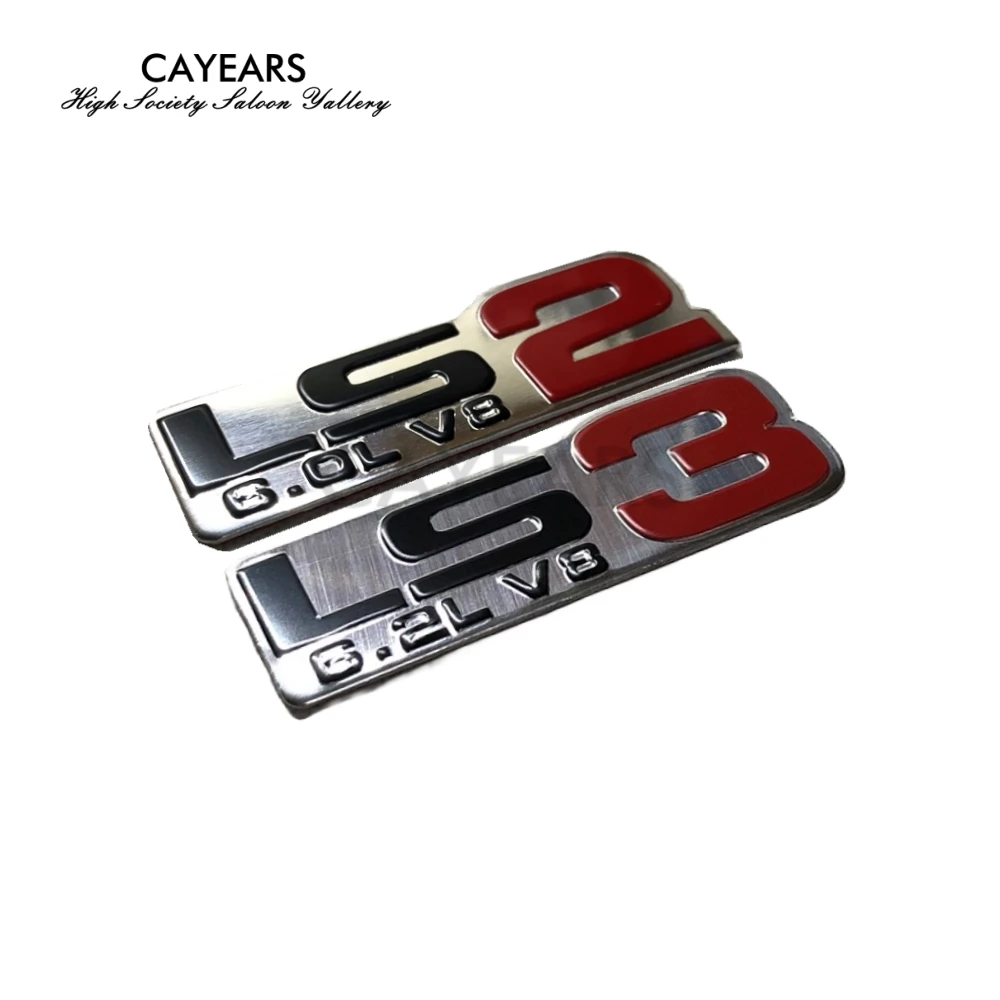 2Pcs-6-0L-V8-LS2-6-2L-V8-LS3-Racing-Sticker-Emblems-Modified-Badge ...