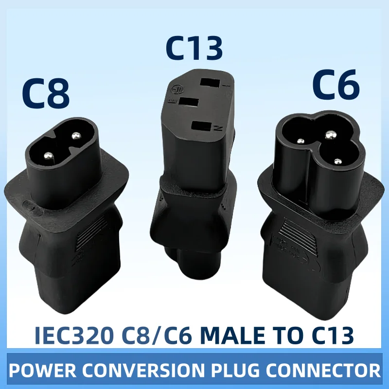 IEC 320 C13 to IEC C8,IEC 2 Pin female to 3 Pin male micky power ...