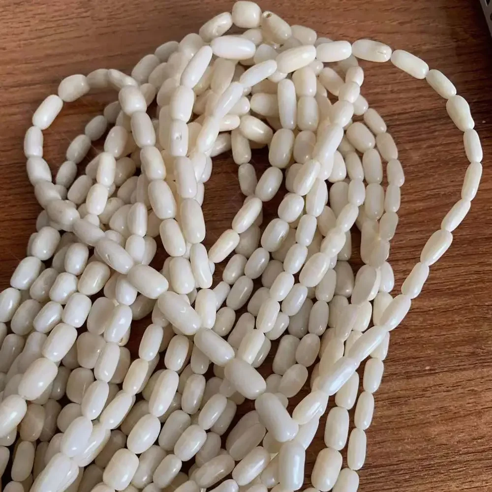 7-8x10-14mm-Small-Genuine-Natural-White-Coral-Column-Drum-Loose-Beads ...