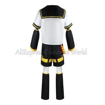 Japanese Anime Kagamine Rin Len Uniform Kagamine Piapro Cosplay ...