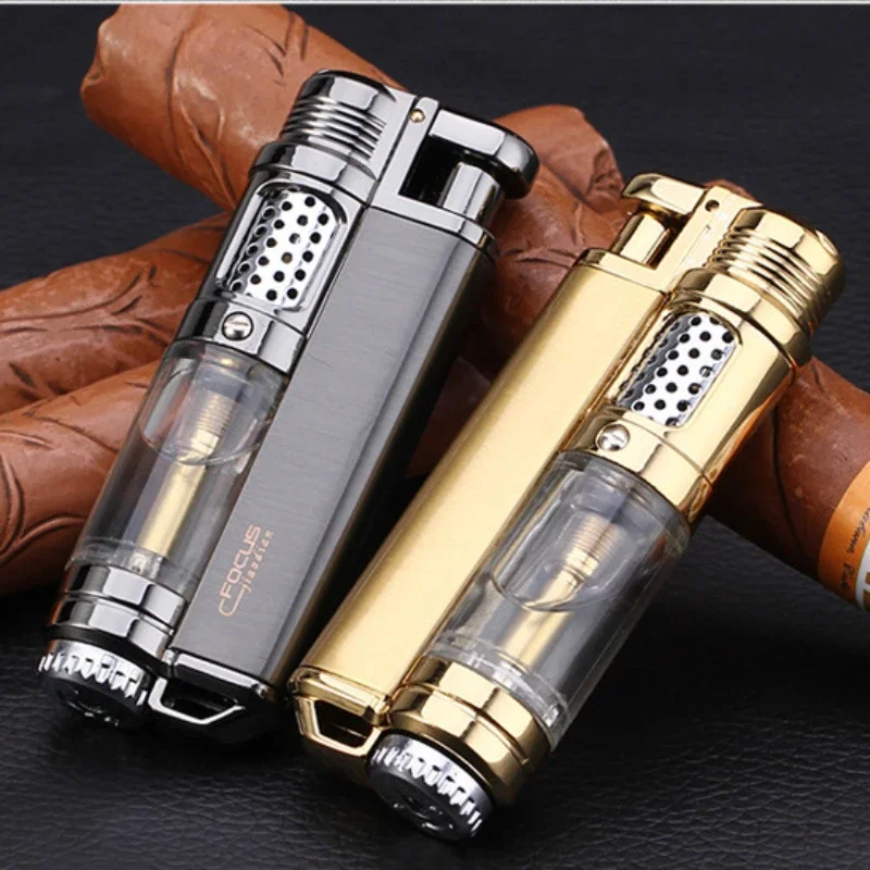 Metal-Durable-Windproof-Lighters-Transparent-Gas-Chambers-Business ...