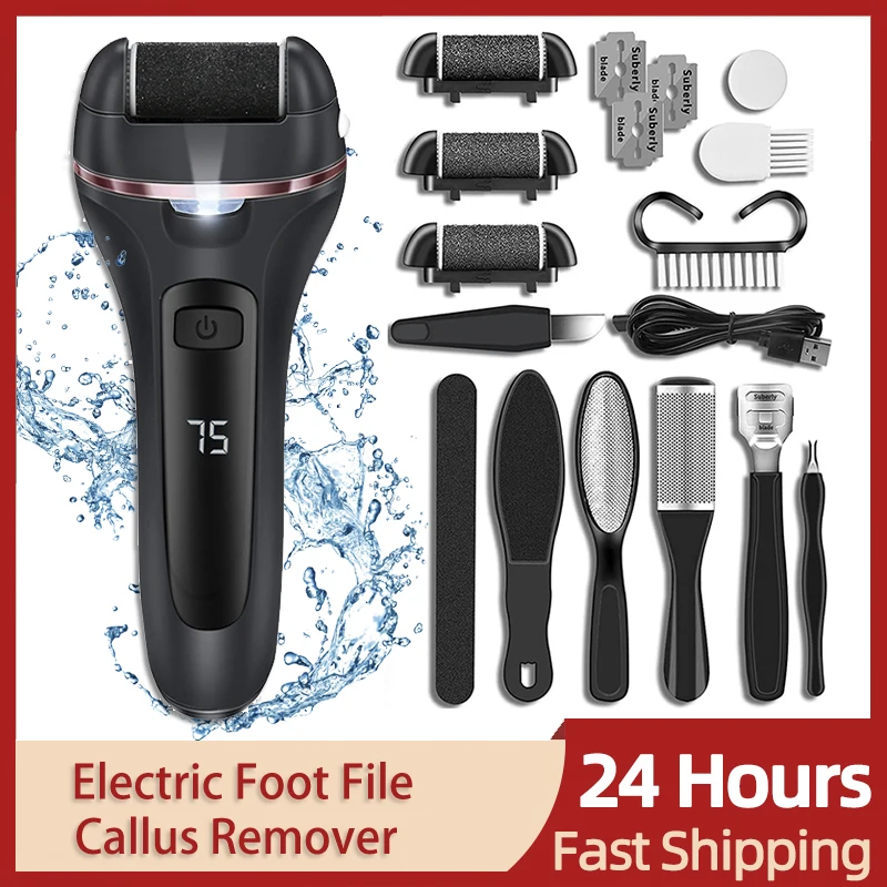 Electric Foot File for Heels Grinding Pedicure Rechargeable Tools Foot ...