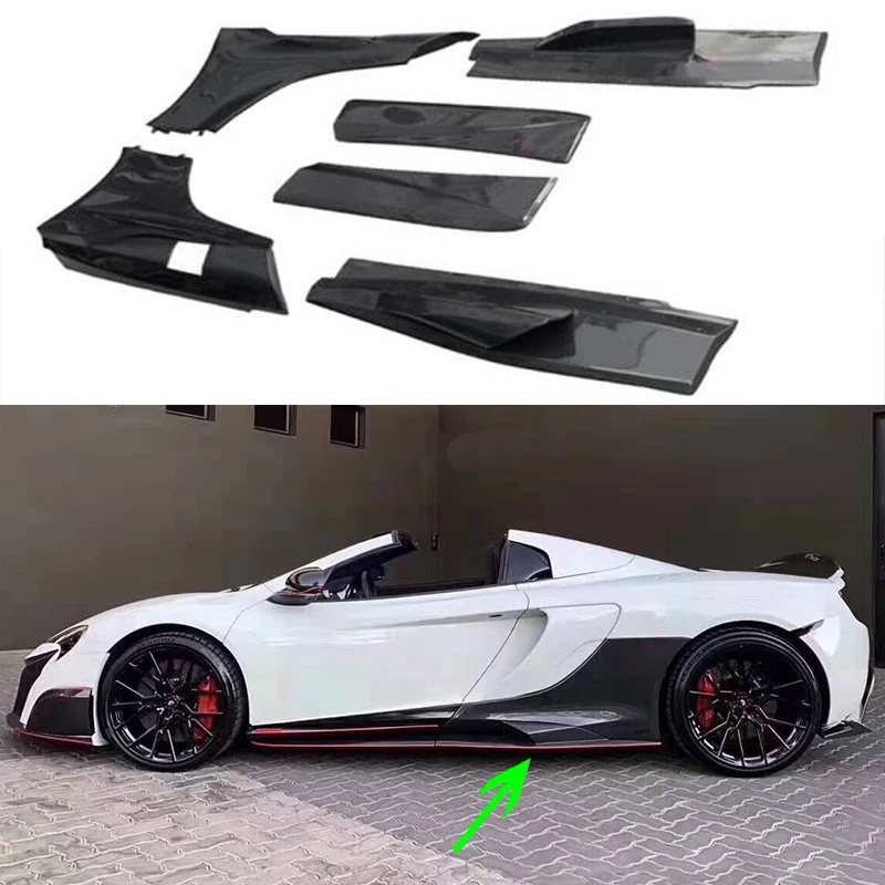 For Mclaren 650S MP4 12C Real Carbon Fiber Side Door Blade Fender Air ...