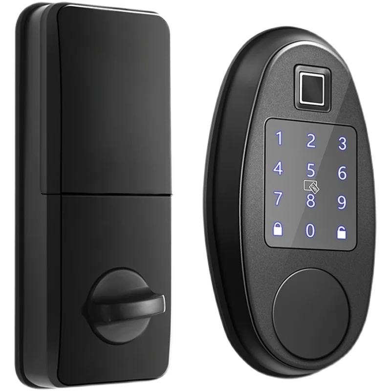 Room-wooden-door-fingerprint-lock-Home-indoor-bedroom-door-password ...